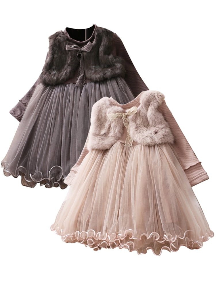Kids Baby Girls Dresses，Fall Winter Toddler Girl Princess Dresses ...