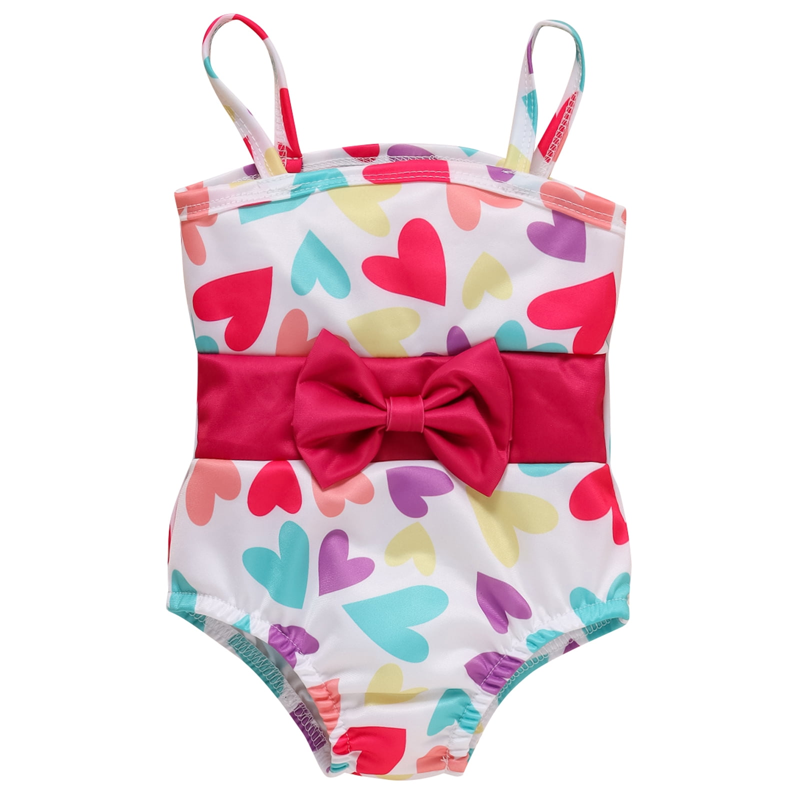 Kids Baby Girls Sister Matching Swimwear Heart Bikini/Halter Crop Tops ...