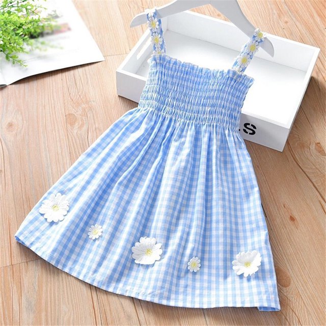Kids Baby Girls Strap Sleeveless Party Pageant Dress Sundress Summer ...