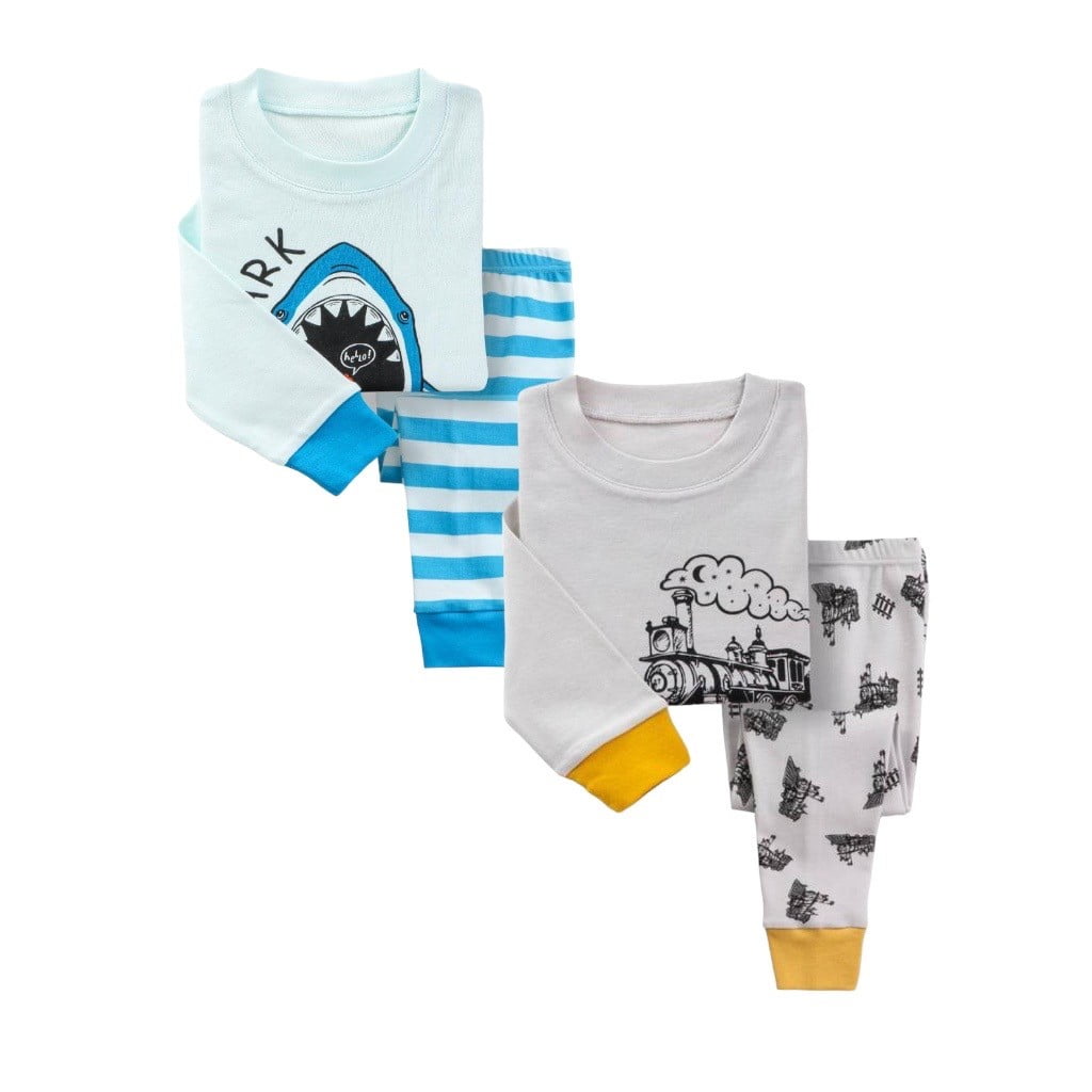 Kids Baby Toddler Boy Pajamas Pjs Clothes Sleepwear Super Soft Snug Fit ...