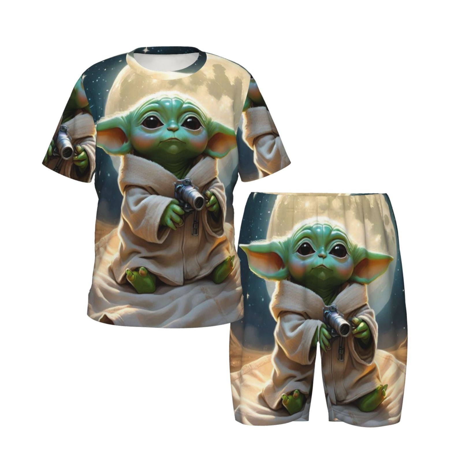 Kids Baby Yoda Pajamas Set Cartoon Shirts And Short Set Summer Pajama ...
