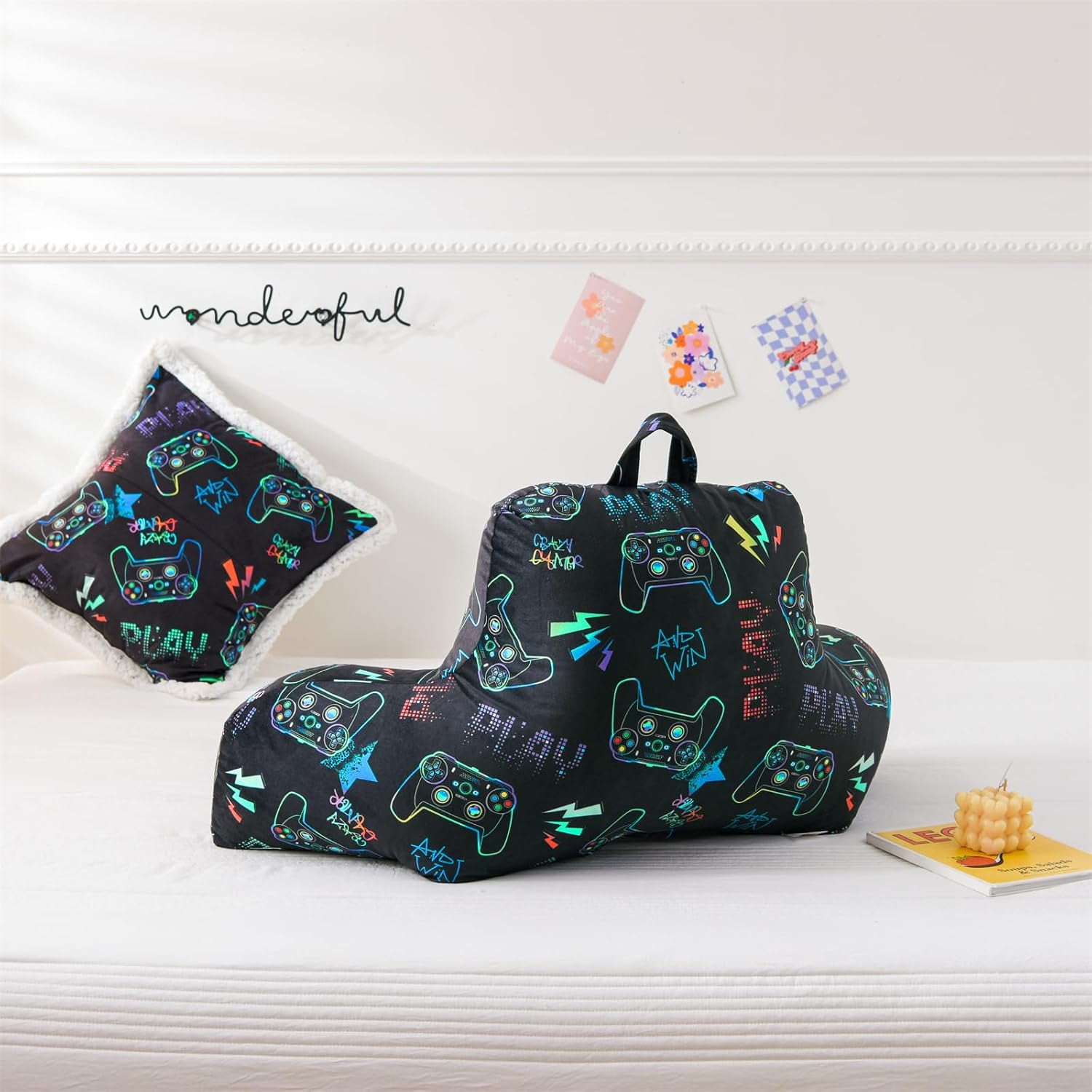 Kids Back Resting Pillow for Gaming Reading and Watching TV Bed Rest ...