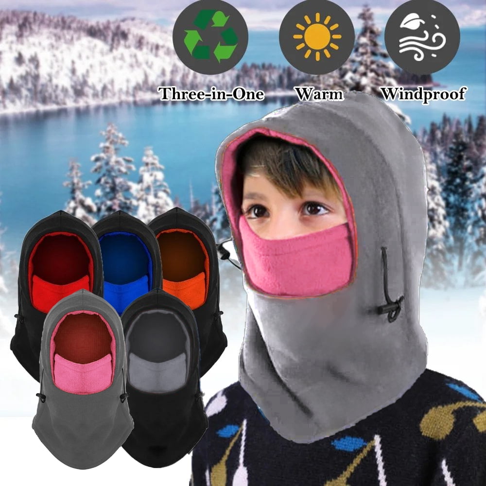 Kids Balaclava Face Mask, AYAMAYA Winter Windproof Hat Ski Mask for ...
