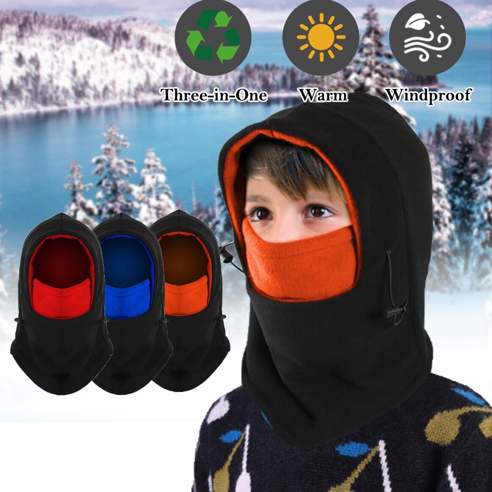 Kids Balaclava Face Mask, AYAMAYA Winter Windproof Hat Ski Mask for ...