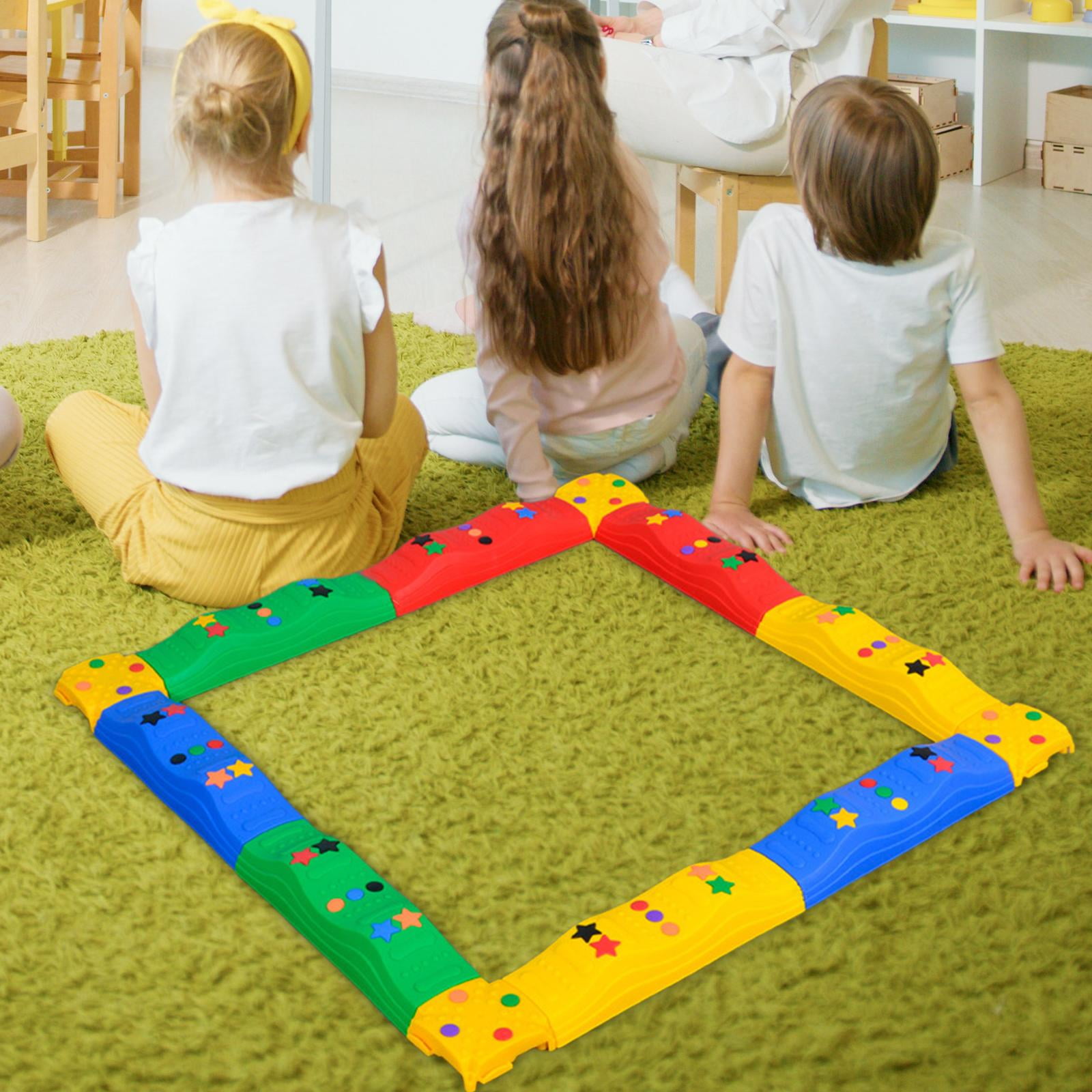Kids Balance Beams Body Coordination Sports Toy Active Play Promote Balance Non Slip Rainbow ...