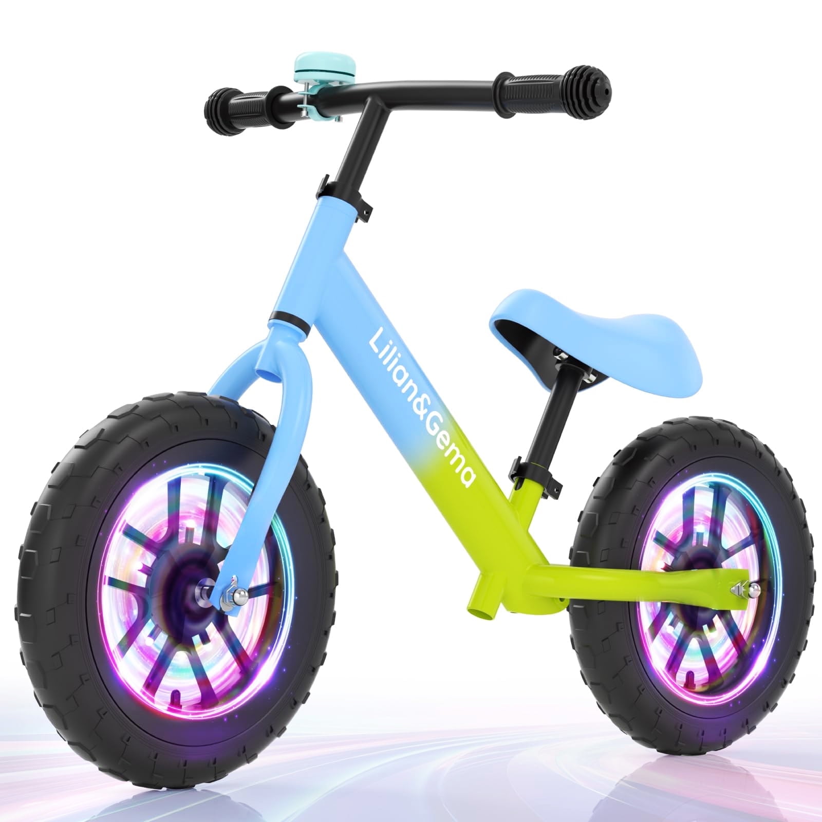 Lilian&Gema Kids Balance Bike, Colorful Lighting Balance Bike for Toddlers Boys Girls 2 3 4 5 ...