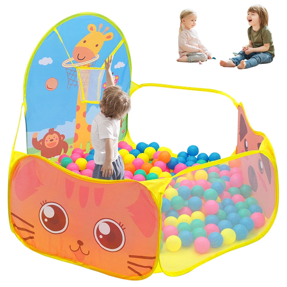 Kids Ball Pit,Portable Play Pool Tent for Kids,Baby Crawl Playpen with ...