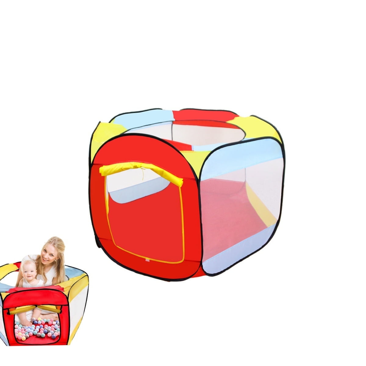 Kids Ball Pit Tent for Toddlers,QZS Multicolor Ball Pits Tent for ...