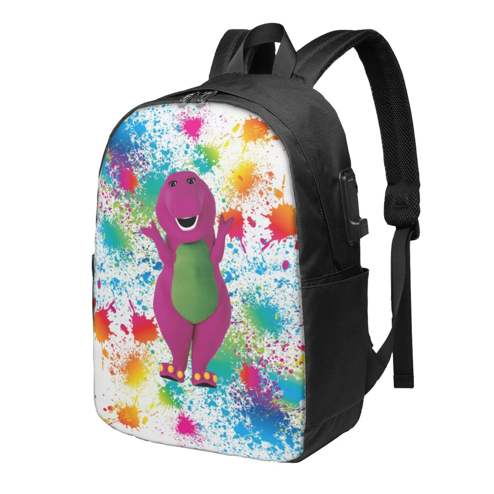 Barney and Friends Backpack Bookbags with USB Charging Port Bag Daily ...