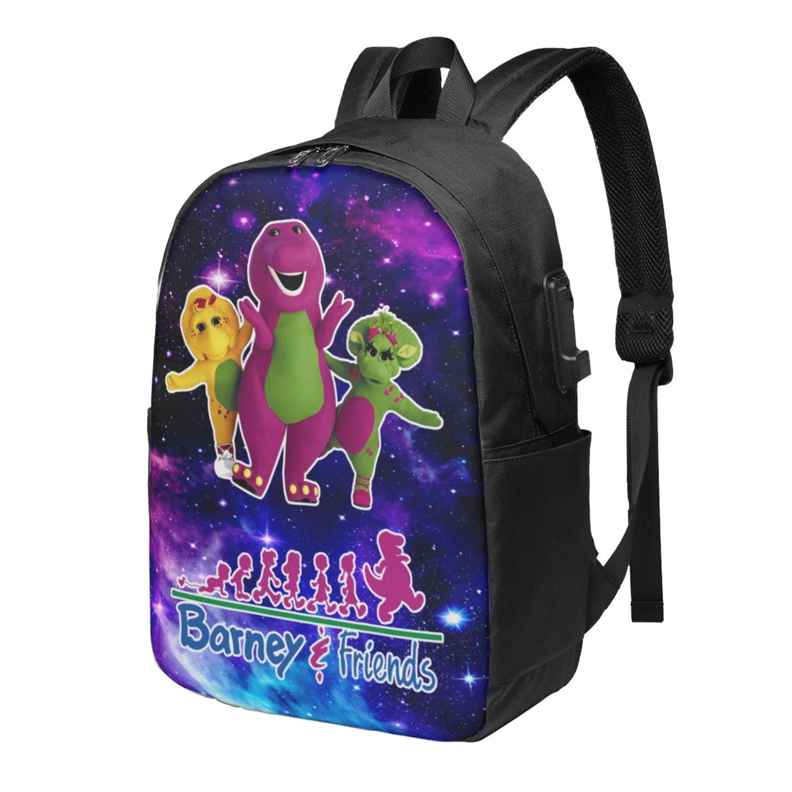 Barney and Friends Backpack Bookbags with USB Charging Port Bag Daily ...