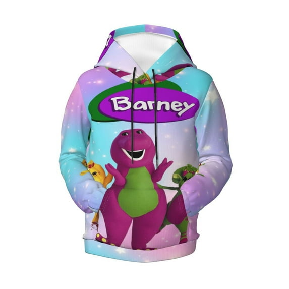 Kids Barney Dinosaur Friends Hoodie with Pocket Cartoon Printed ...