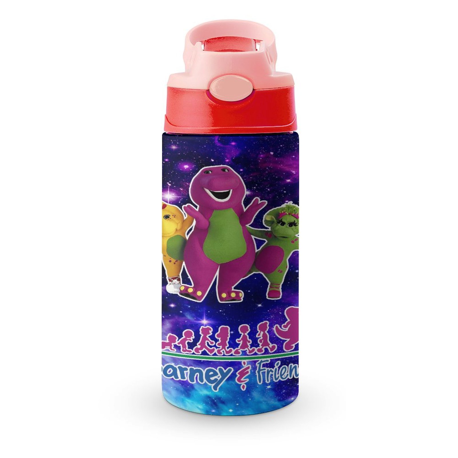 Kids Barney And Friends Water Bottle Cartoon Insulated Water Bottle ...