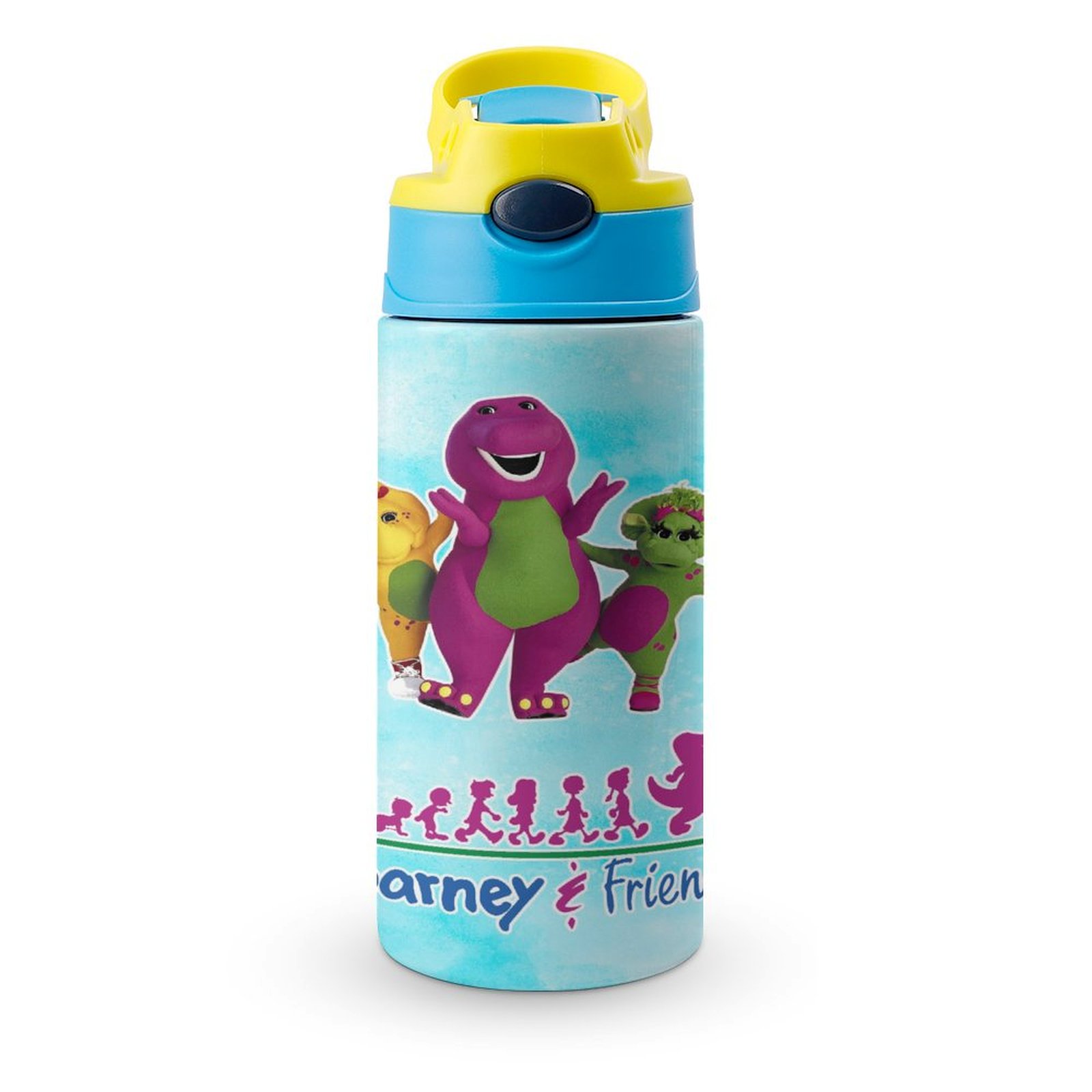 Kids Barney And Friends Water Bottle Cartoon Insulated Water Bottle ...