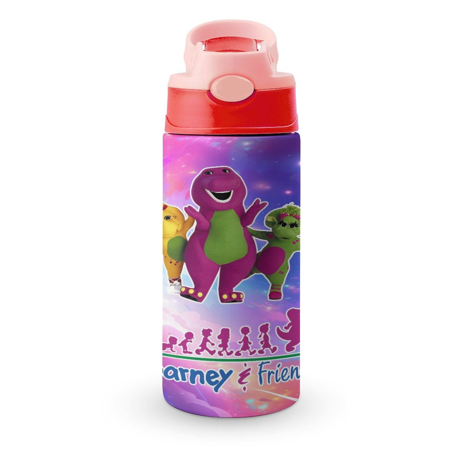 Kids Barney And Friends Water Bottle Cartoon Insulated Water Bottle ...