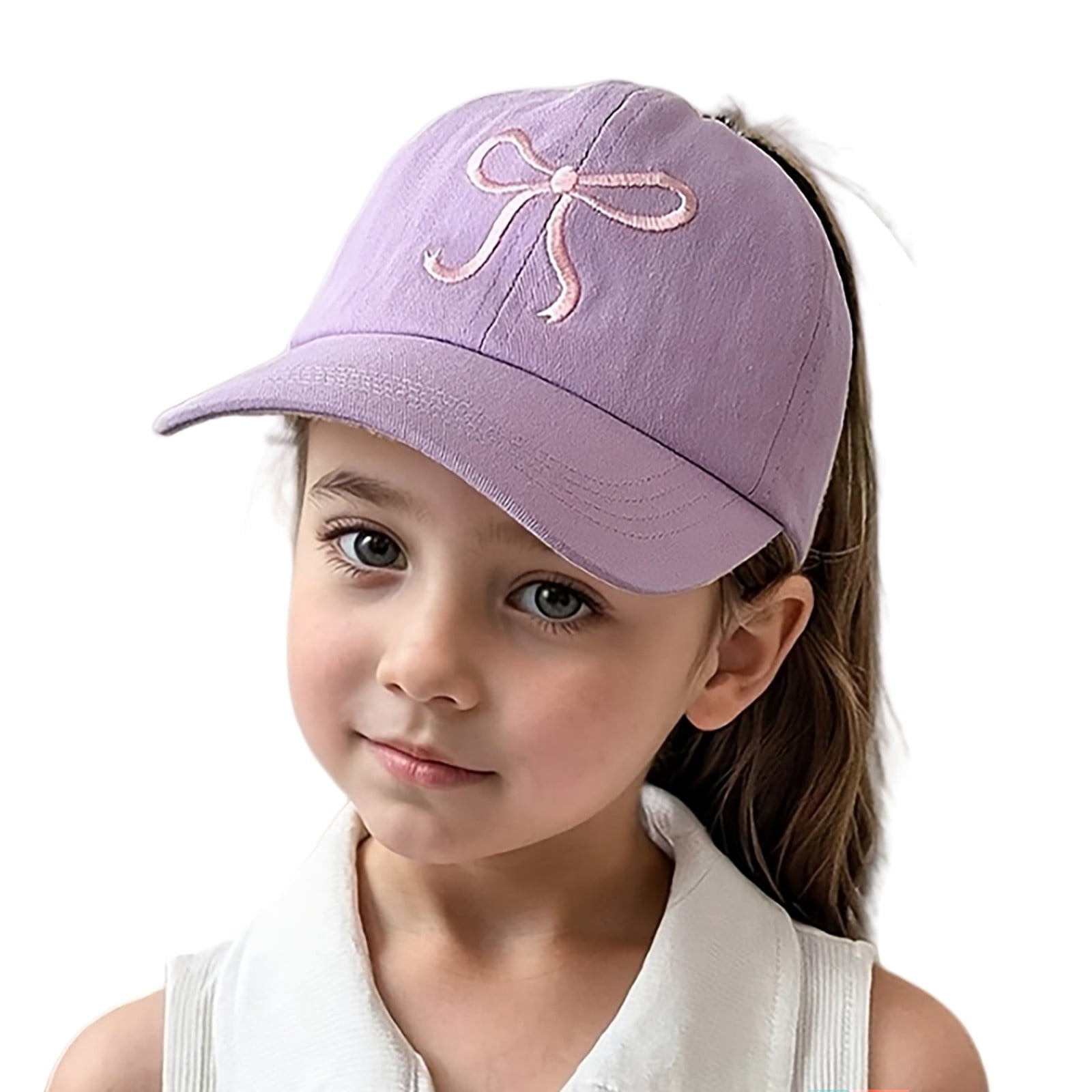 Kids Baseball Cap Little Girls Ponytail Hat Toddler Baseball Cap Kids ...