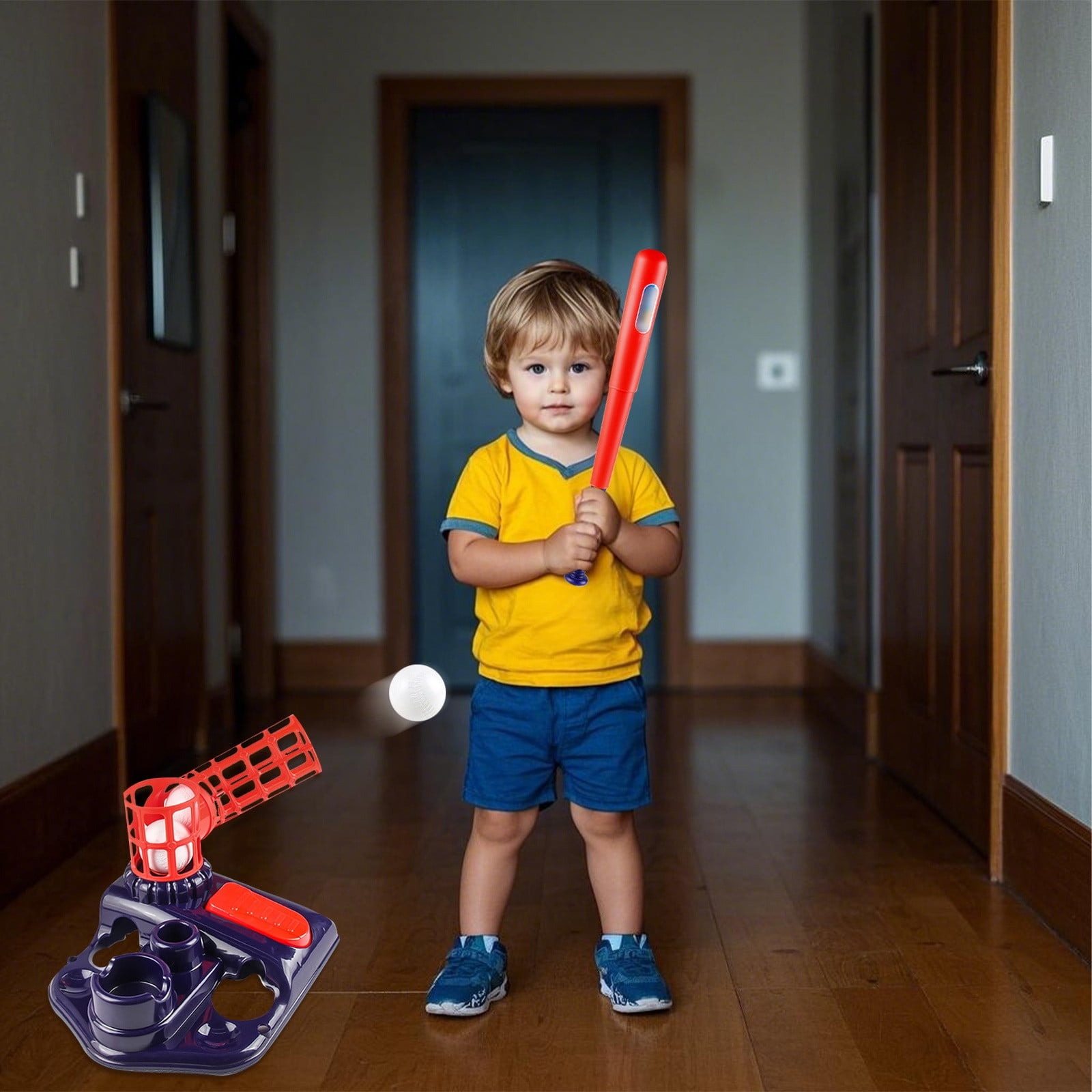 Kids Baseball Pitching Machine Batting Practice Toy for Children Sports ...