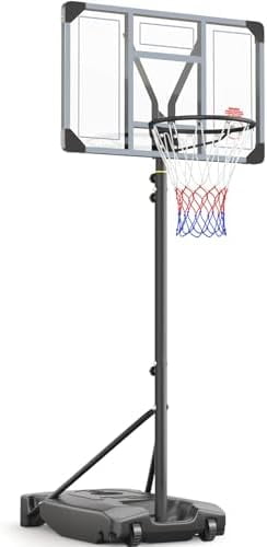 Kids Basketball Hoop Outdoor 4.82-8.53ft Adjustable, Portable ...
