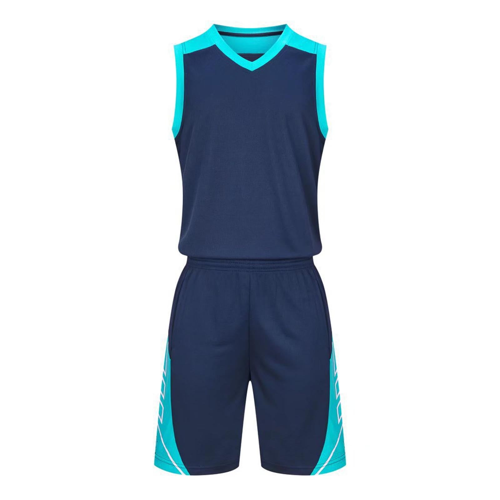 Kids Basketball Jerseys Outfits Boys Summer Tracksuit 2 Piece Training ...