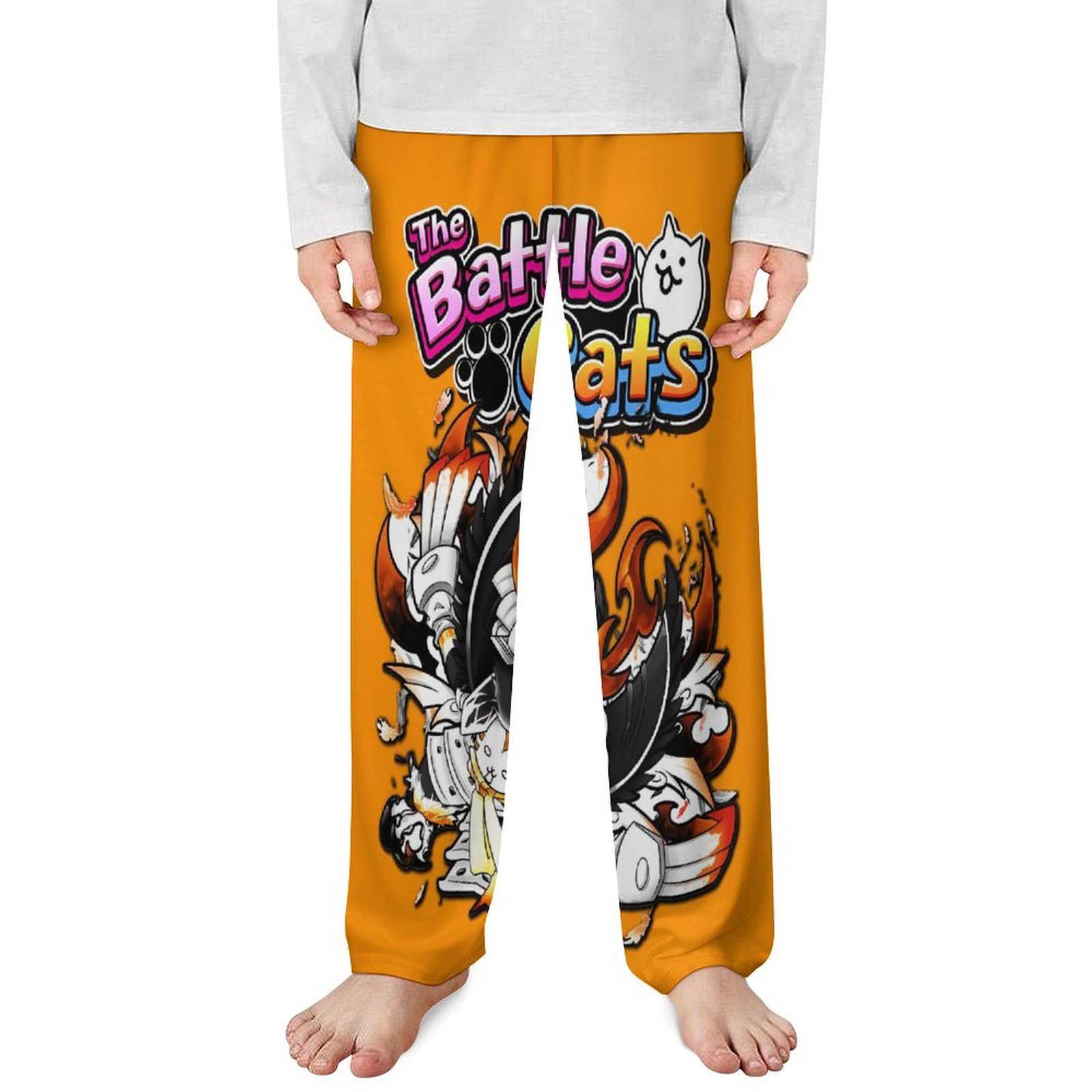 Kids Bat-tle Cats Pajama Pants Cartoon Long Pj Pants Cute Elastic Waist ...