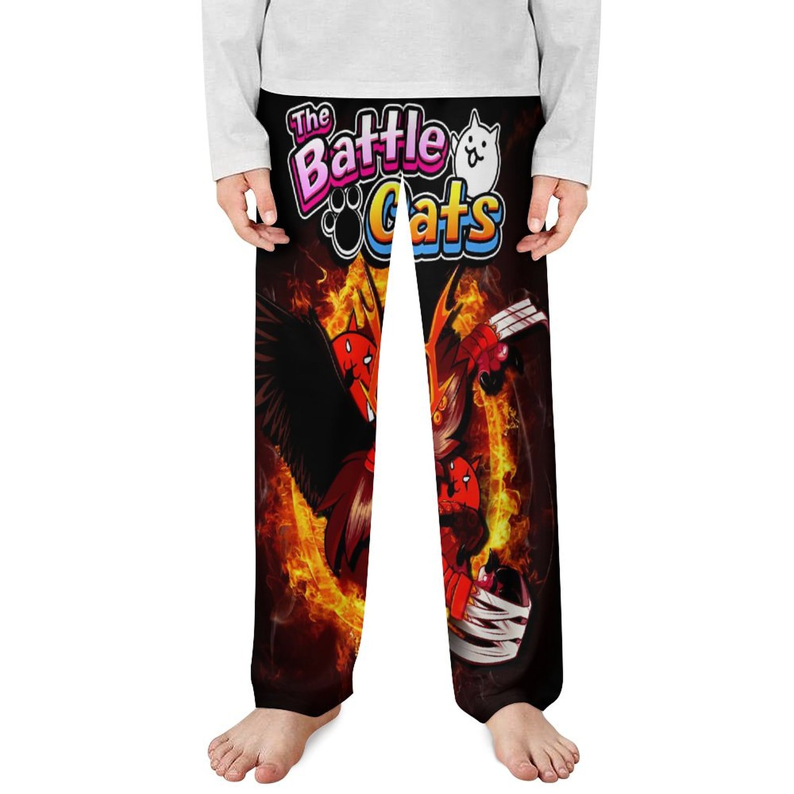 Kids Bat-tle Cats Pajama Pants Cartoon Long Pj Pants Cute Elastic Waist ...