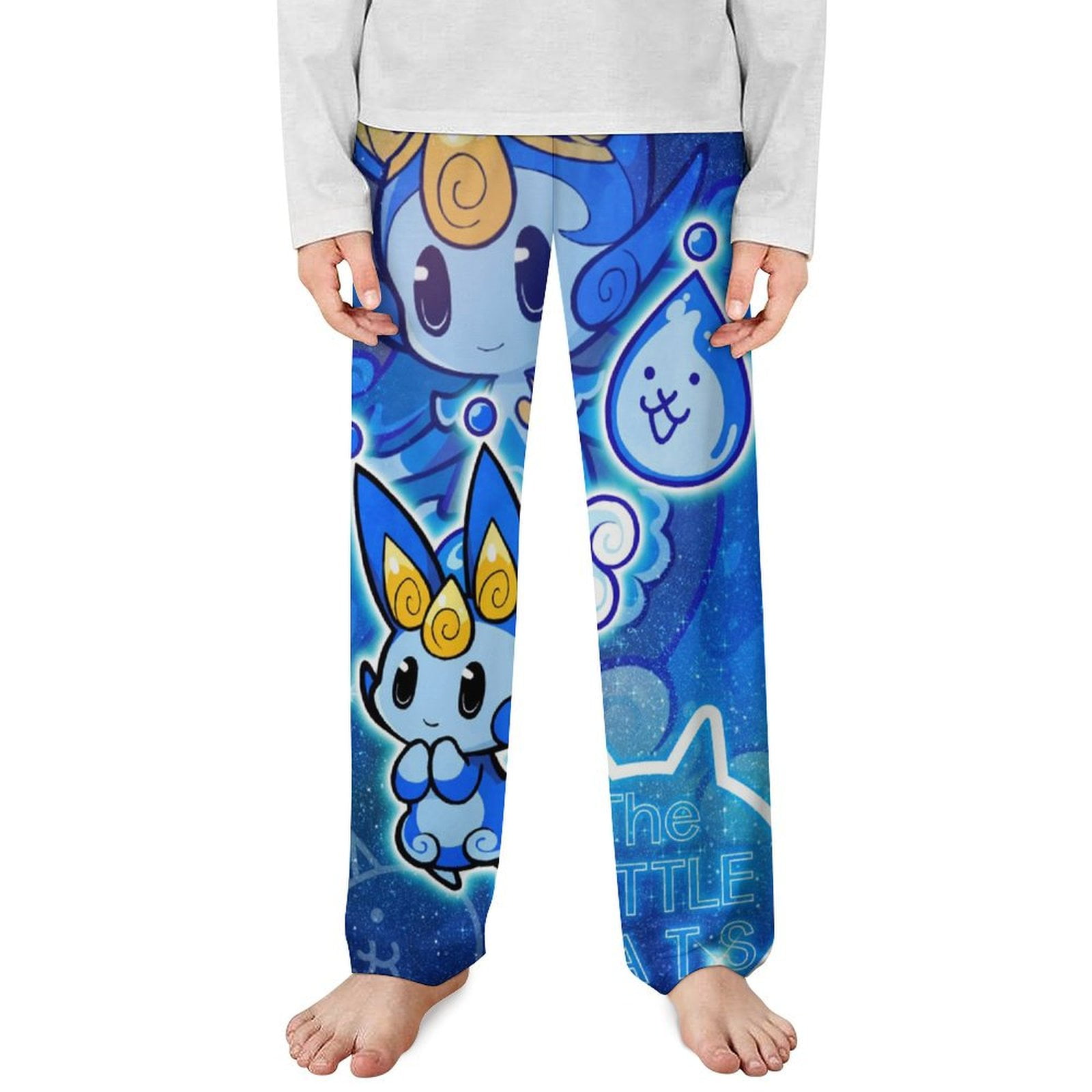 Kids Bat-tle Cats Pajama Pants Cartoon Long Pj Pants Cute Elastic Waist ...