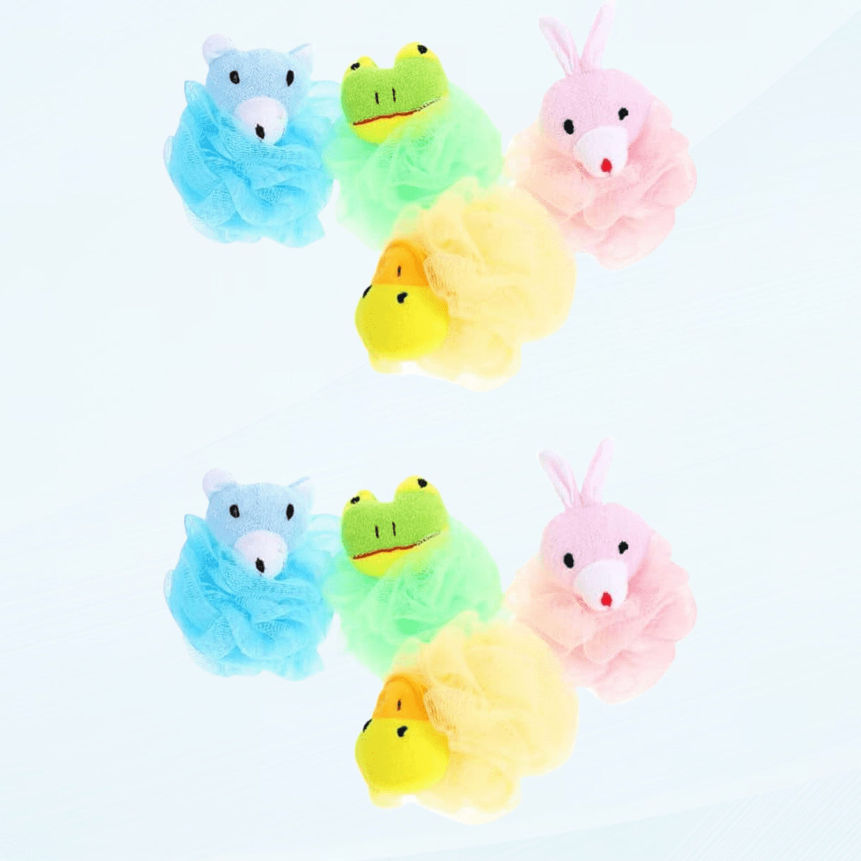 Kids Bath Sponge 8pcs Bath Sponges Cartoon Animals Loofah Bath Pouf ...