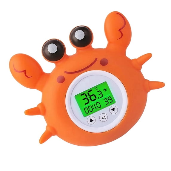 Kids Bath Thermometer with Room Temperature Tri-Color Backlit Display ...
