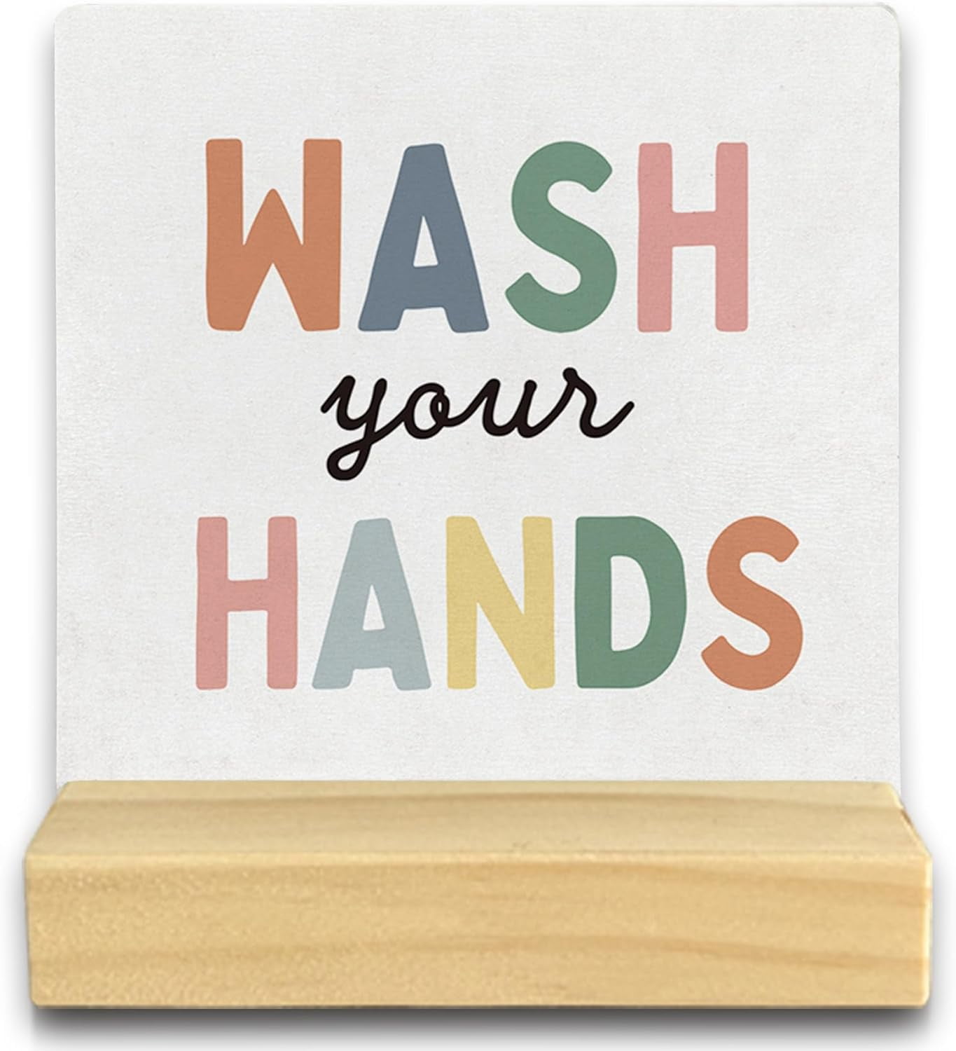 Kids Bathroom Desk Decor, Bathroom Rules Sign Wood Table Signs, Kid ...