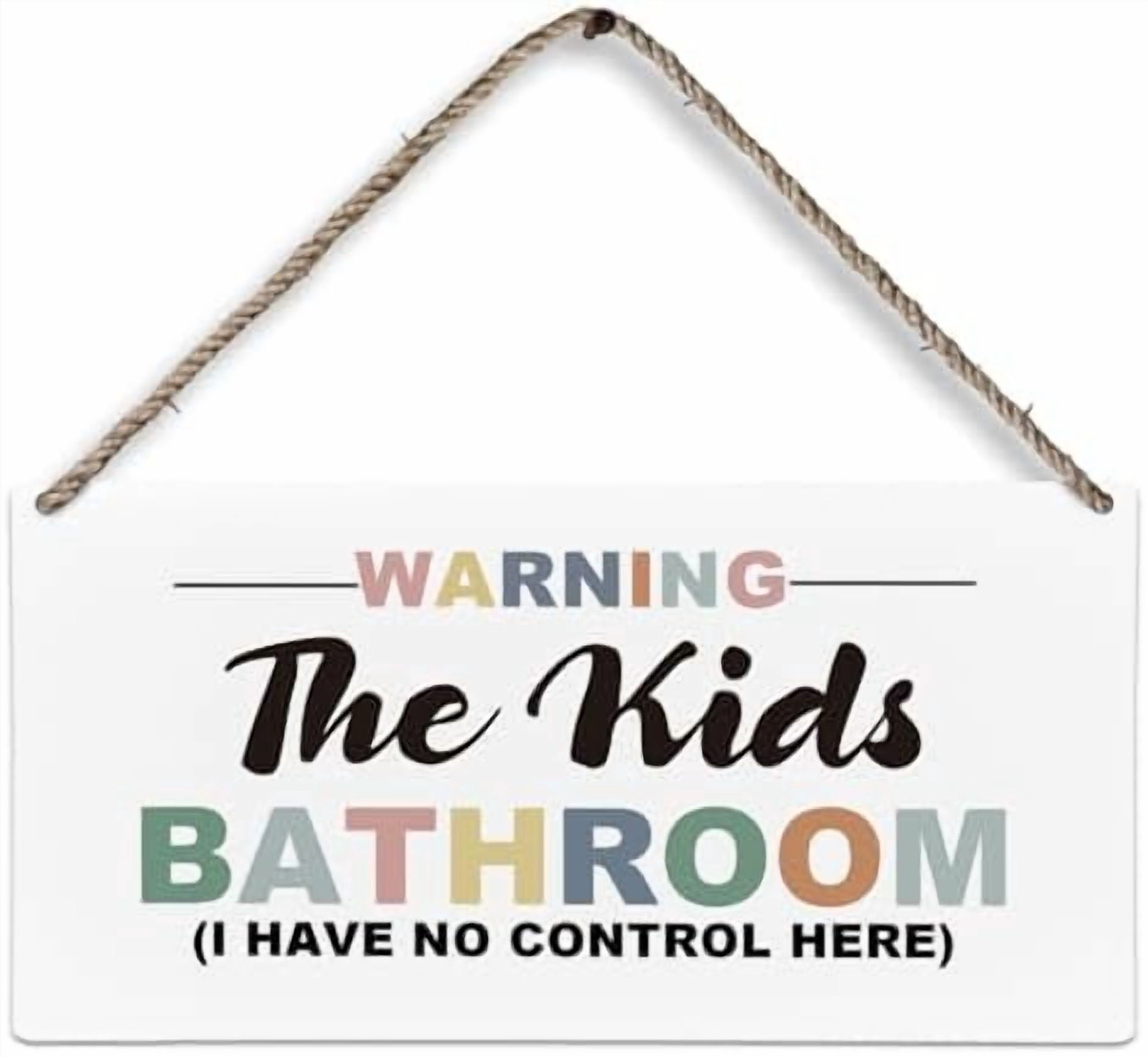 Kids Bathroom Wood Plaque Sign, Kids Bathroom Signs, Kid Bathroom ...