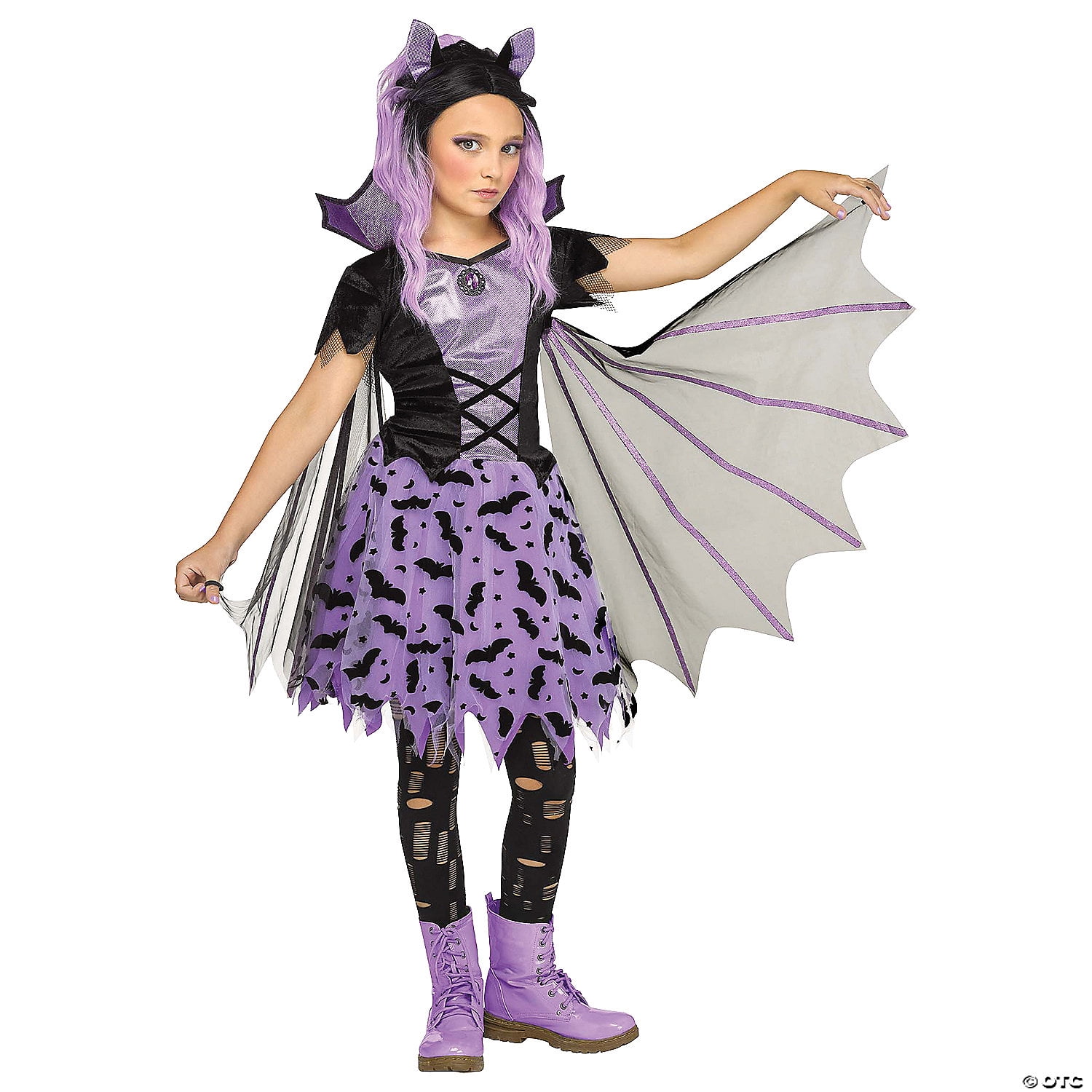 BATWING BEAUTY CH SM 4-6 - Girls Halloween Costume Cosplay Party Dress ...