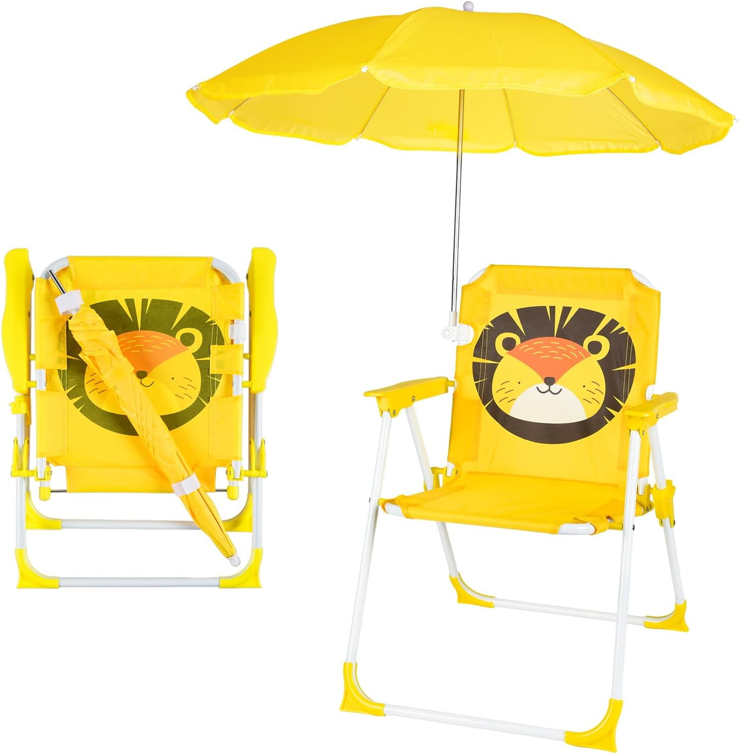 Kids Beach Chair with Umbrella Folding Lawn and Camping Chair with ...