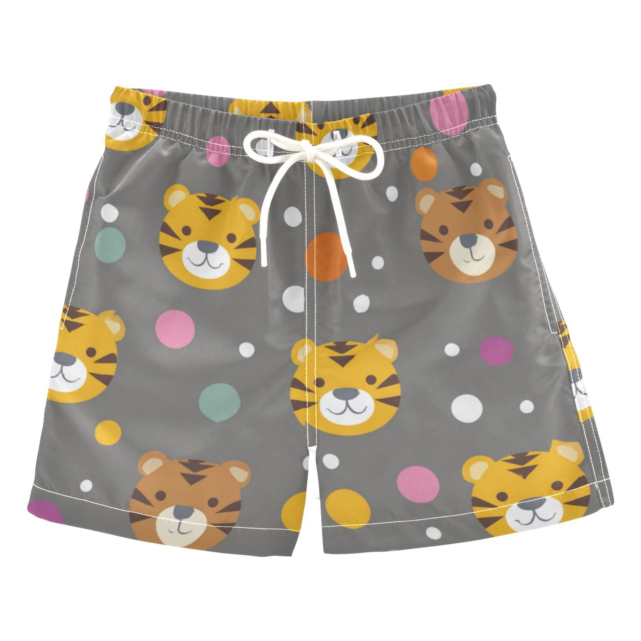 Kids' Beach Pants Comfortable Swim Trunks Cute Tiger Face Pattern ...