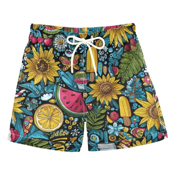 Kids' Beach Pants Comfortable Swim Trunks Vibrant and Colorful Graffiti ...