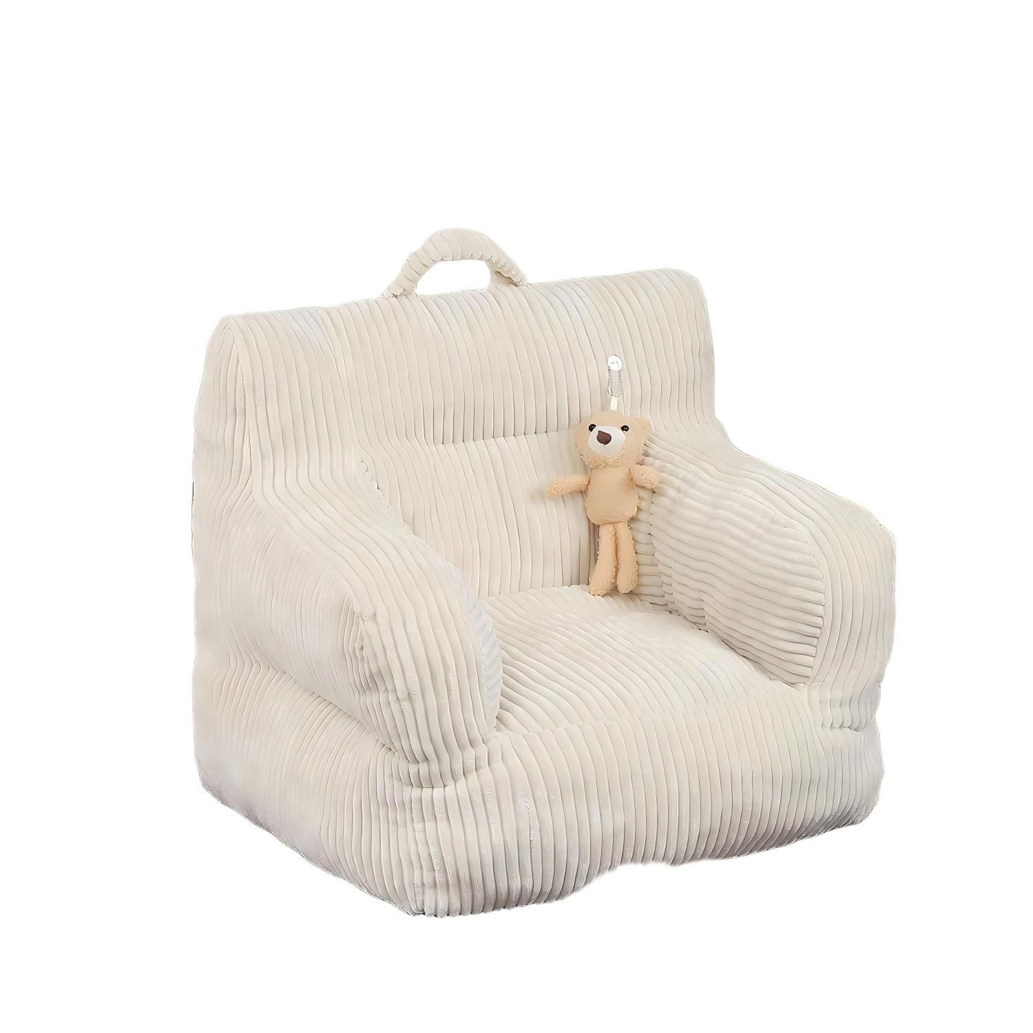 Kids Bean Bag Chair with Soft Corduroy Cover - Comfy Toddler Sofa for ...