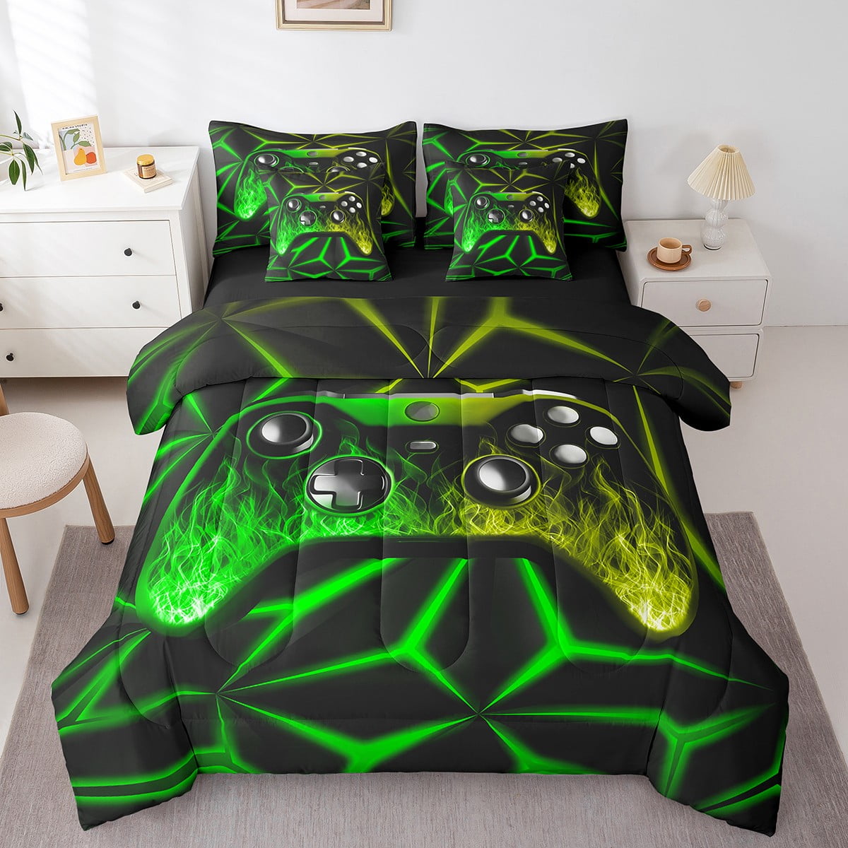 Kids Bedding Sets for Boys Gaming Bed in a Bag Twin for Boys Game Room ...