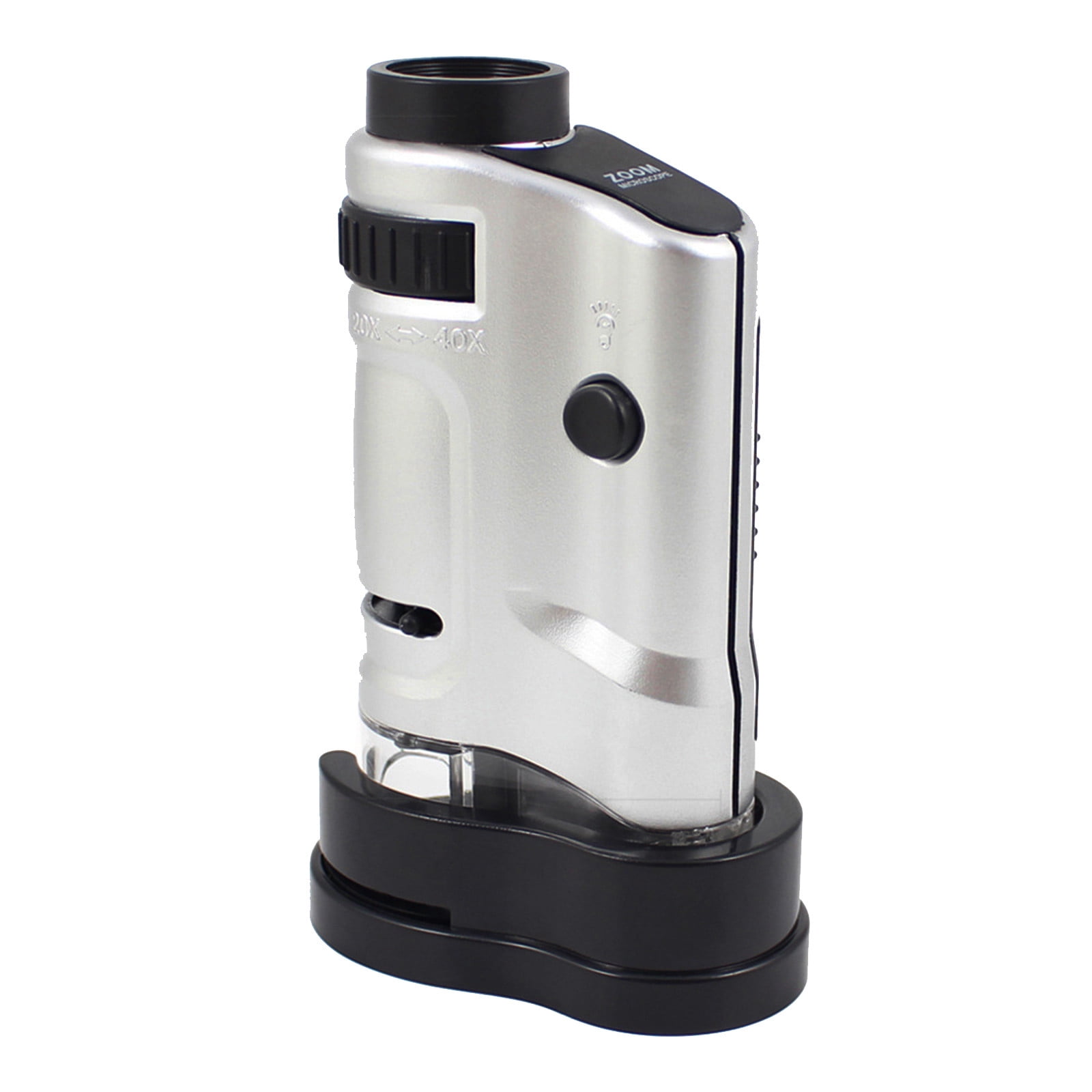 Kids Beginner Handheld Microscope Kit with Metal Body Microscope, LED ...