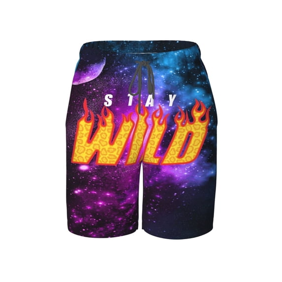 Kids Ben Aze1 Art Stay Leopard Wild Beach Shorts with Mesh Liner Swim ...