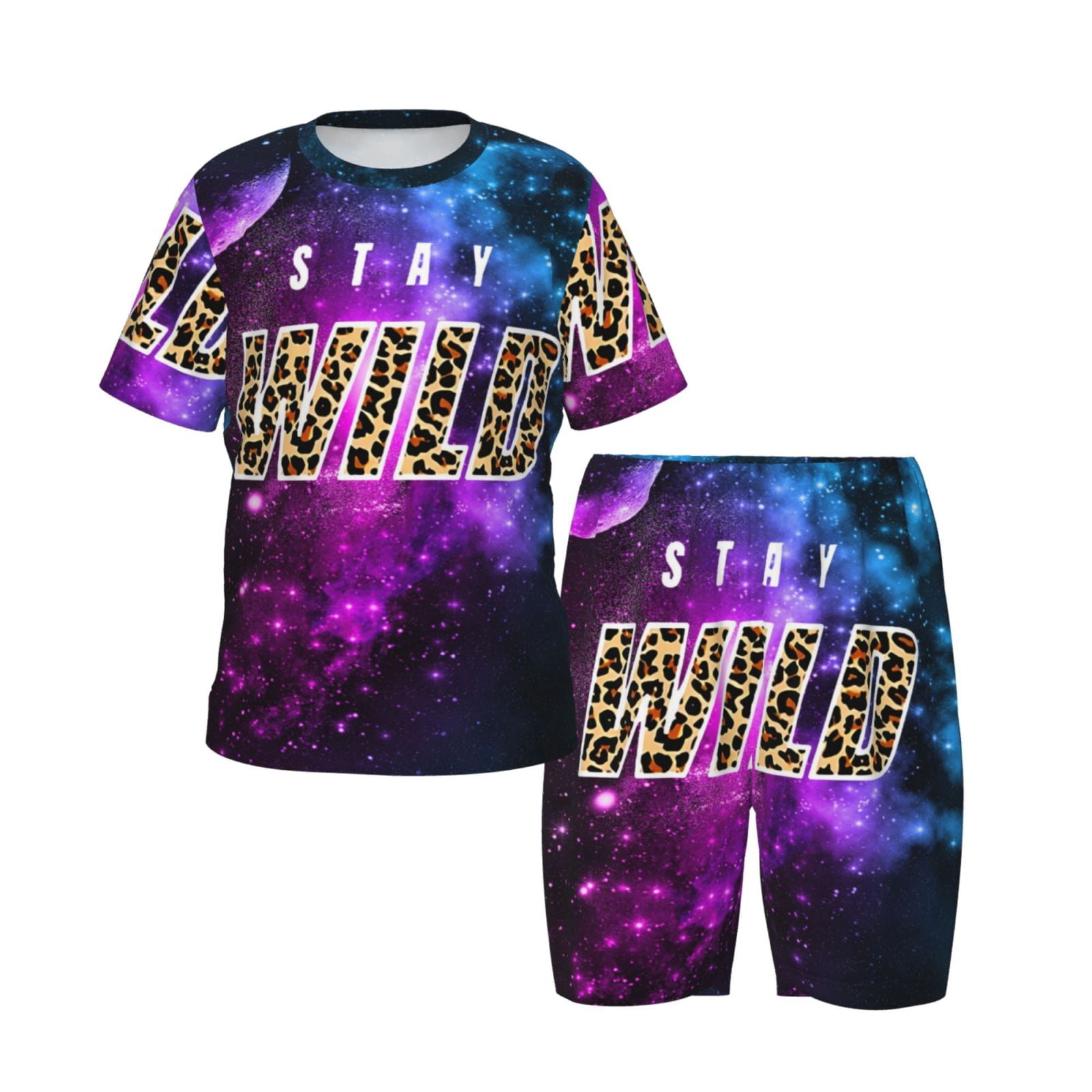 Kids Ben Azelart Stay Wild Pajamas Set Shirt With Shorts Set Short ...