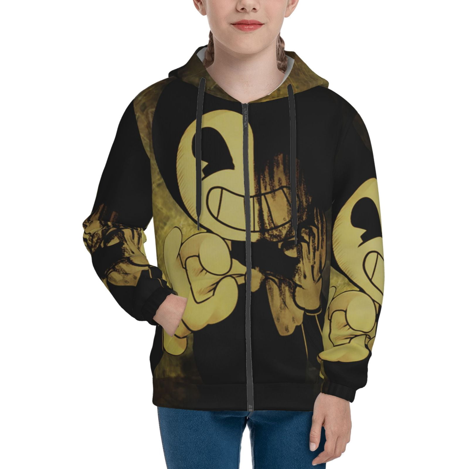Kids Bendy And The Ink Machine Hoodie 3d Printed Zip Up Hooded ...