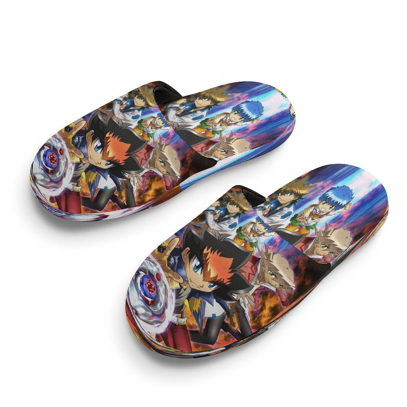 Kids Beyblade Burst Cotton Slippers Indoor Shoes Memory Foam Rubber ...
