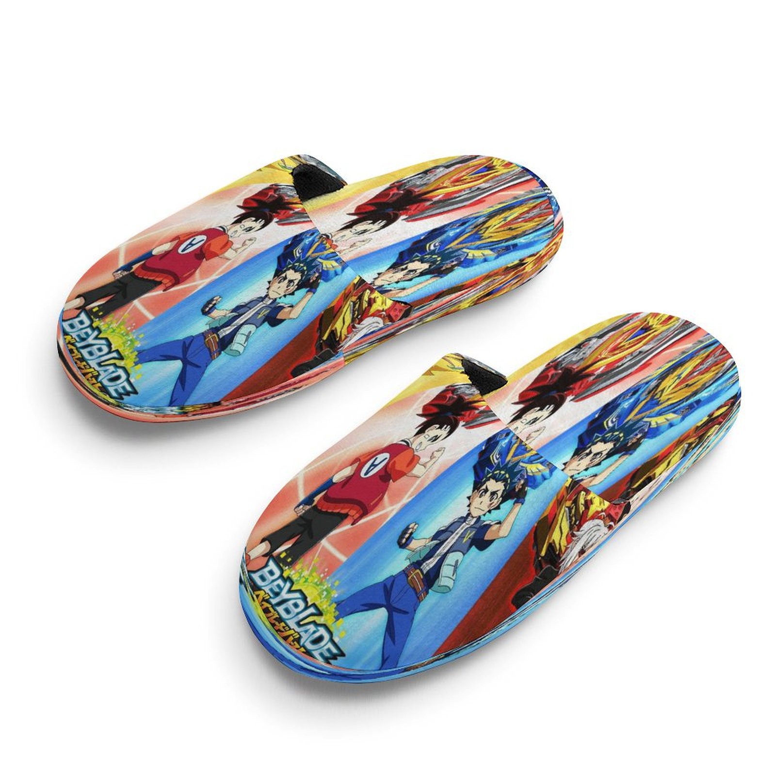 Kids Beyblade Burst Cotton Slippers Indoor Shoes Memory Foam Rubber ...