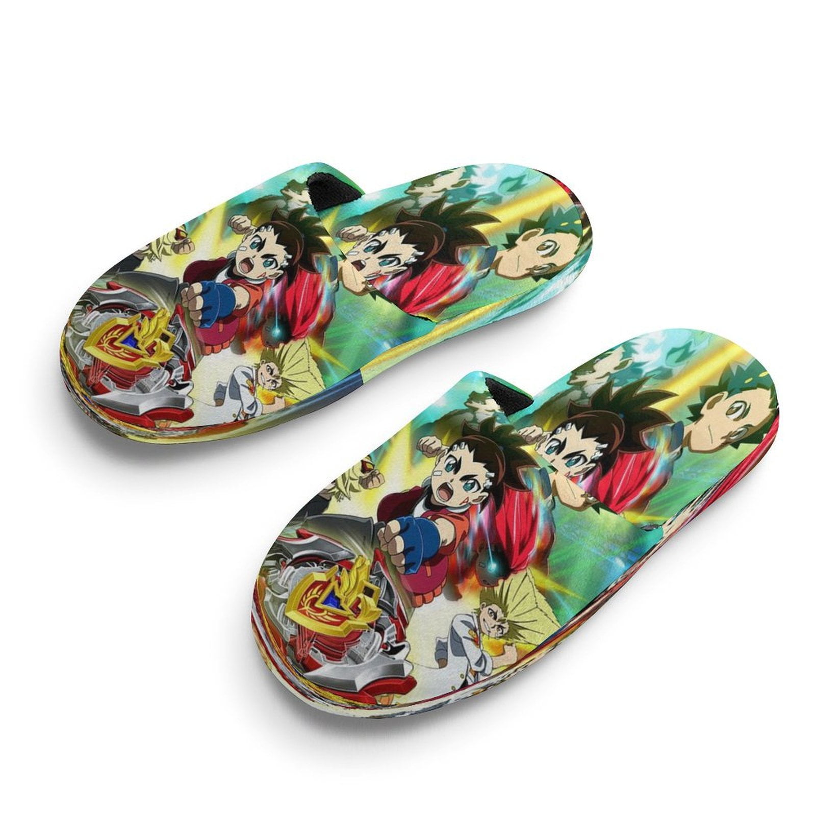 Kids Beyblade Burst Cotton Slippers Indoor Shoes Memory Foam Rubber ...