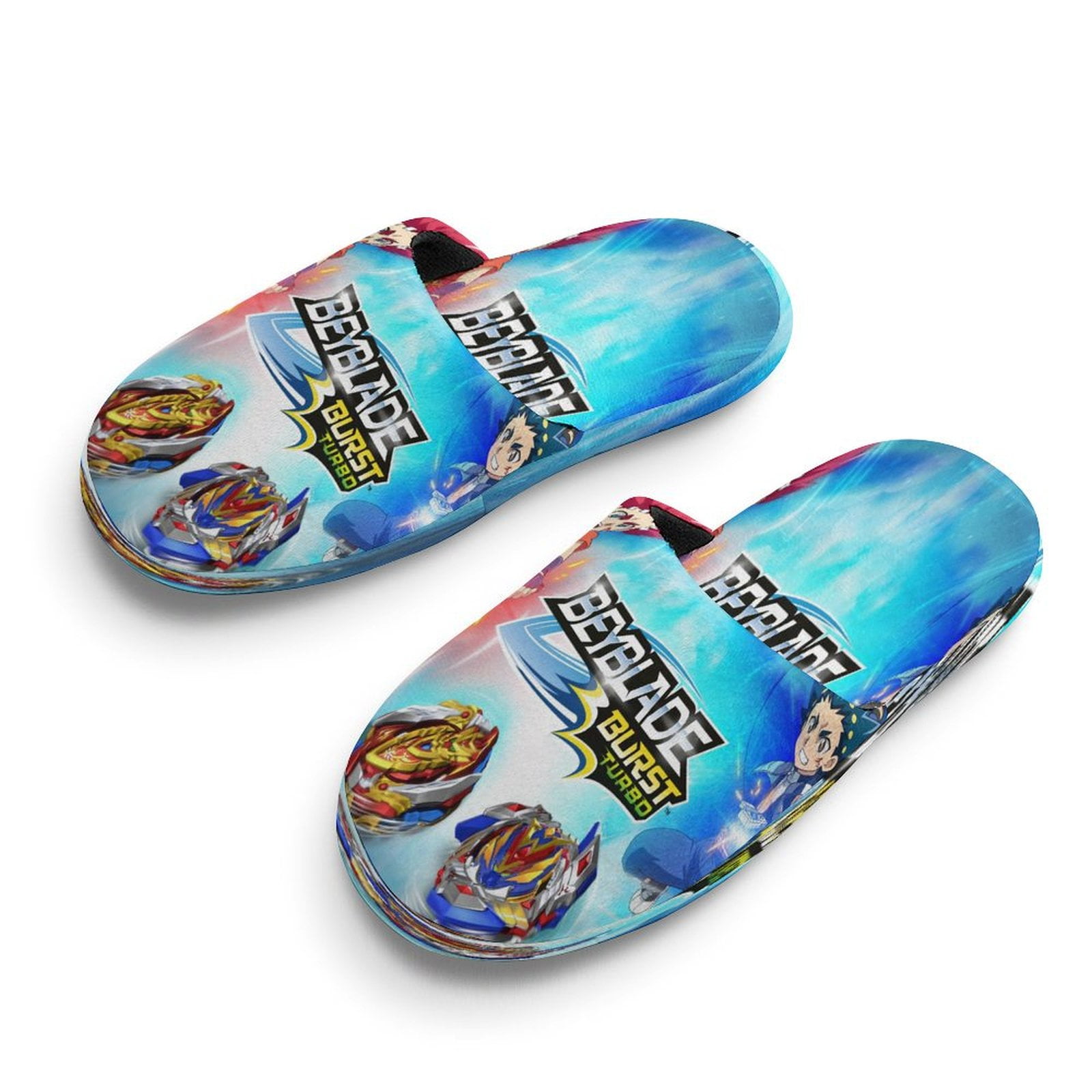 Kids Beyblade Burst Cotton Slippers Indoor Shoes Memory Foam Rubber ...