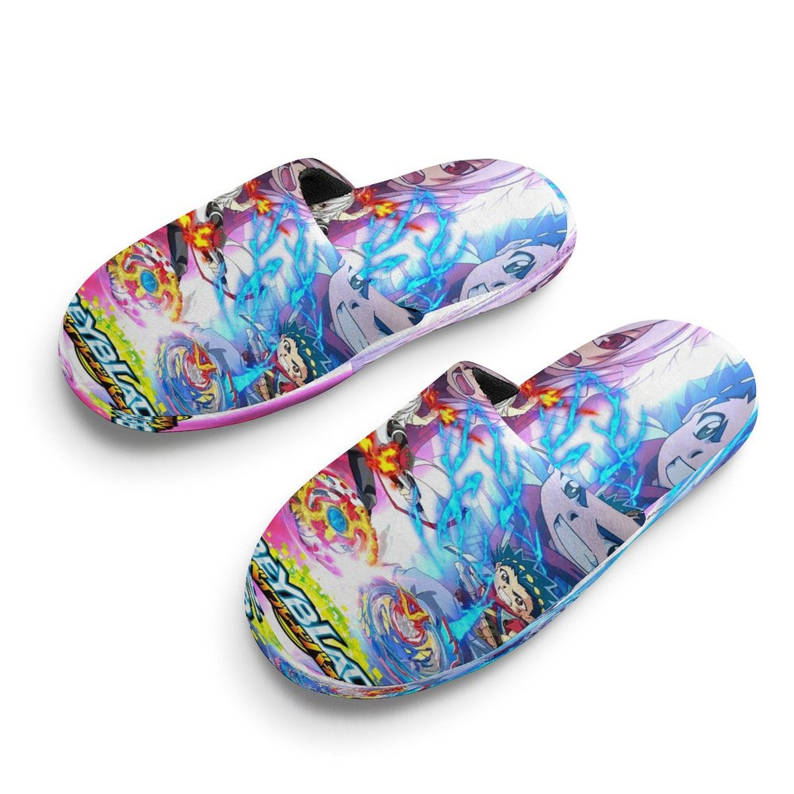 Kids Beyblade Burst Cotton Slippers Indoor Shoes Memory Foam Rubber ...