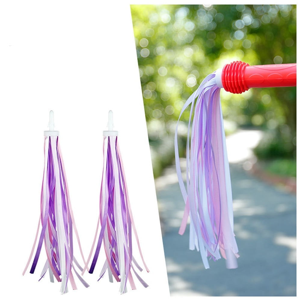Kids Bicycle Handlebar Bike Scooter Streamers Sparkle Tassel Ribbon ...