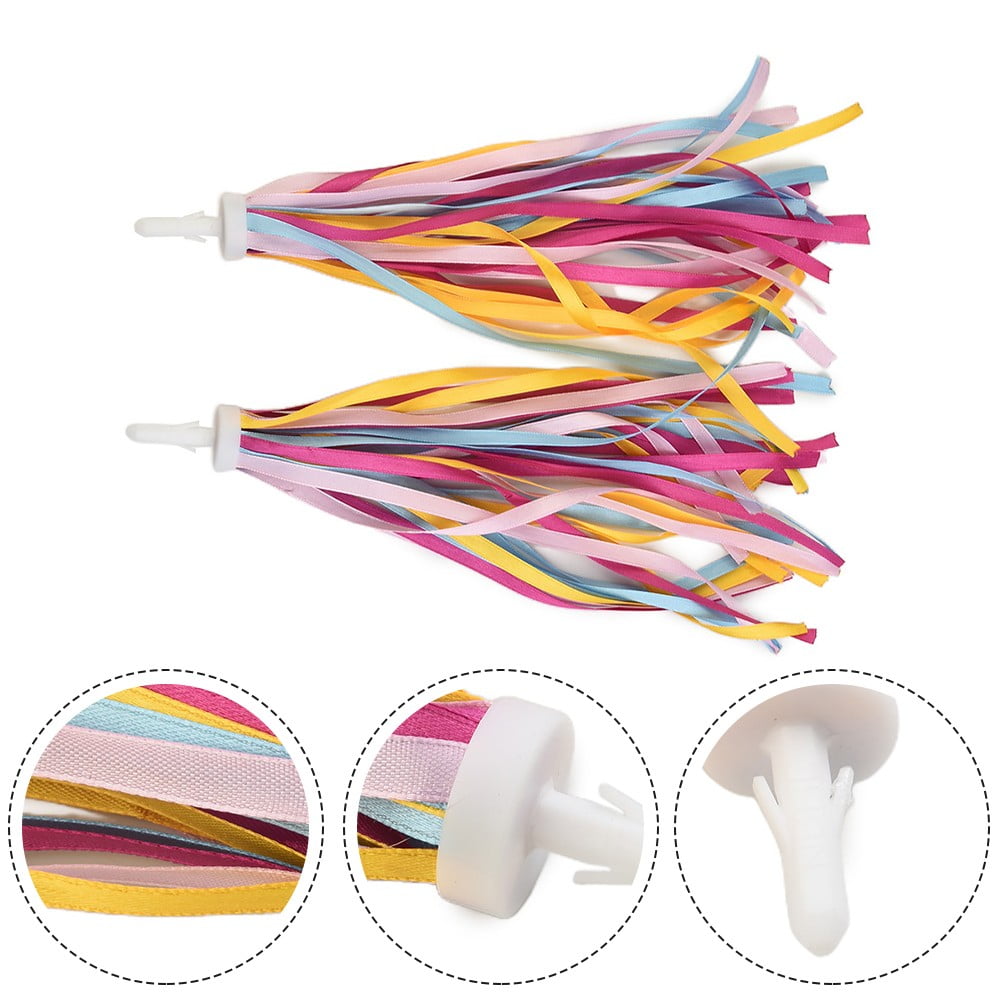 Kids Bicycle Handlebar Bike Scooter Streamers Sparkle Tassel Ribbon ...