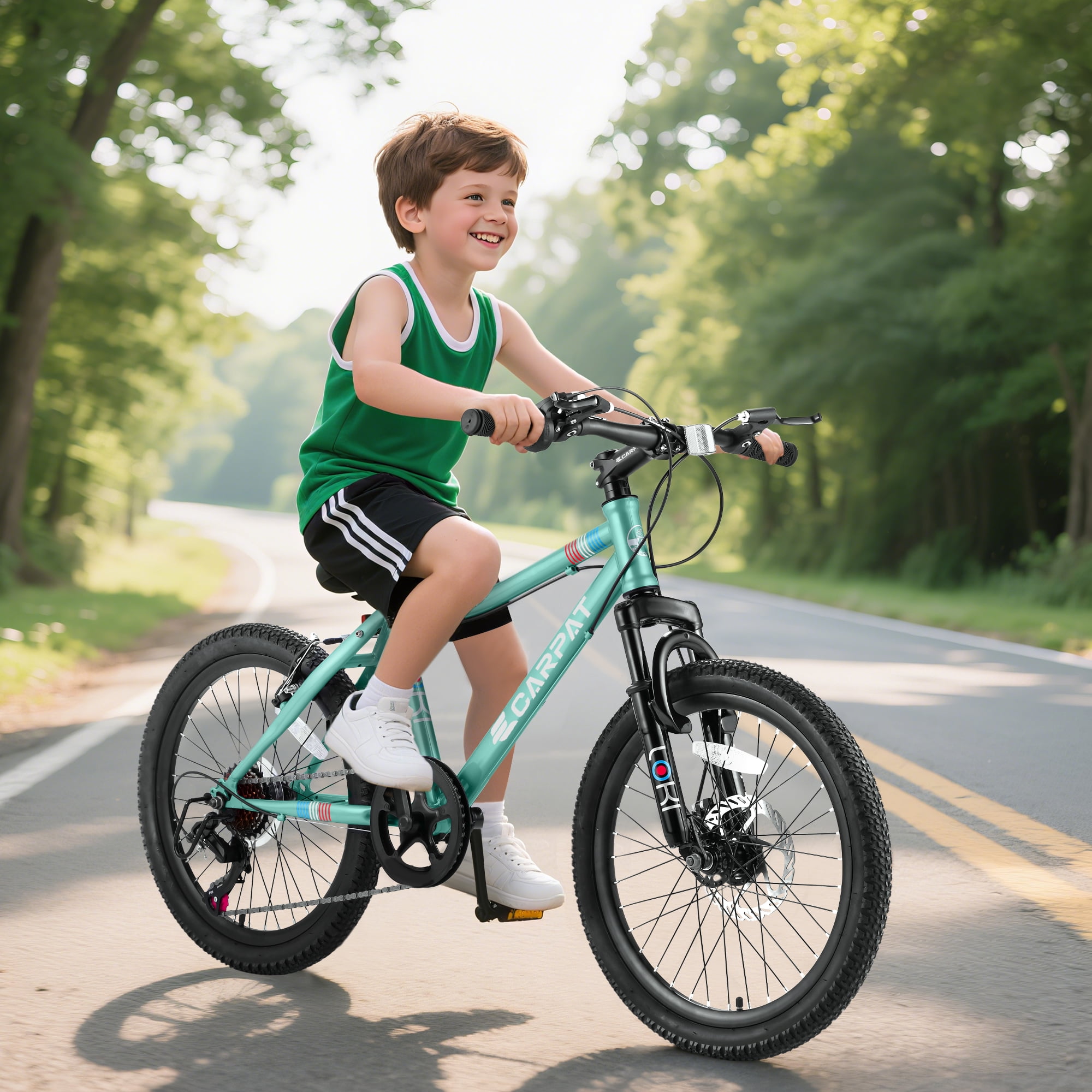 Kids' Bicycles 20 Inch Mountain Bike For Boys Girls Ages 5-10, 7 Speed ...