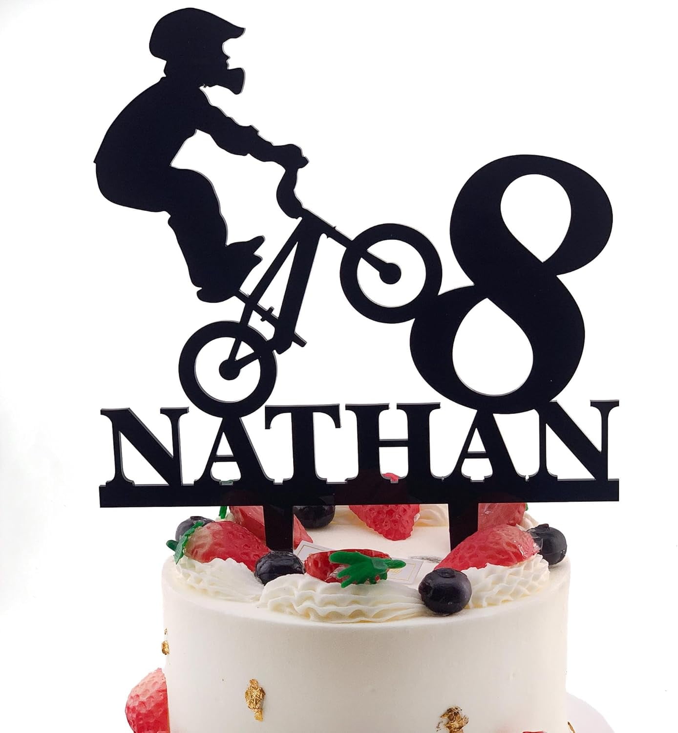 Kids Bike Cake Topper – Bicycle Birthday Decoration, Boys Birthday Cake ...