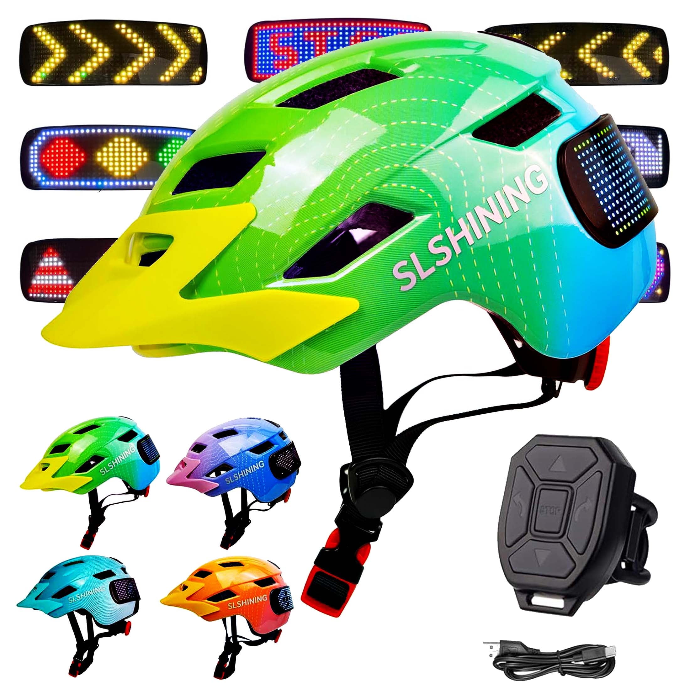 Helmet for Kids 5-14,With LED Upgrade Display & Remote Control,64 ...