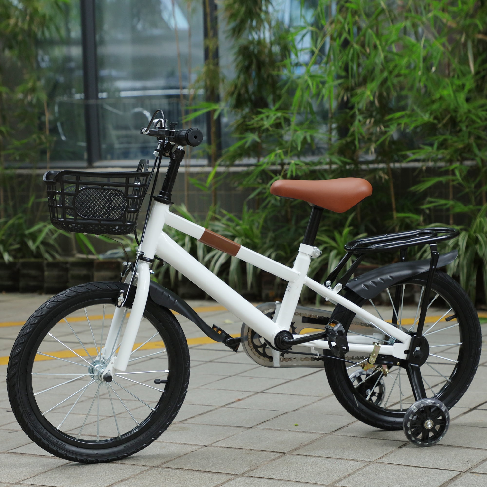 Kids Bike Toddlers Bicycle Beginners Boys Girls Ages 3+ Years White Red ...